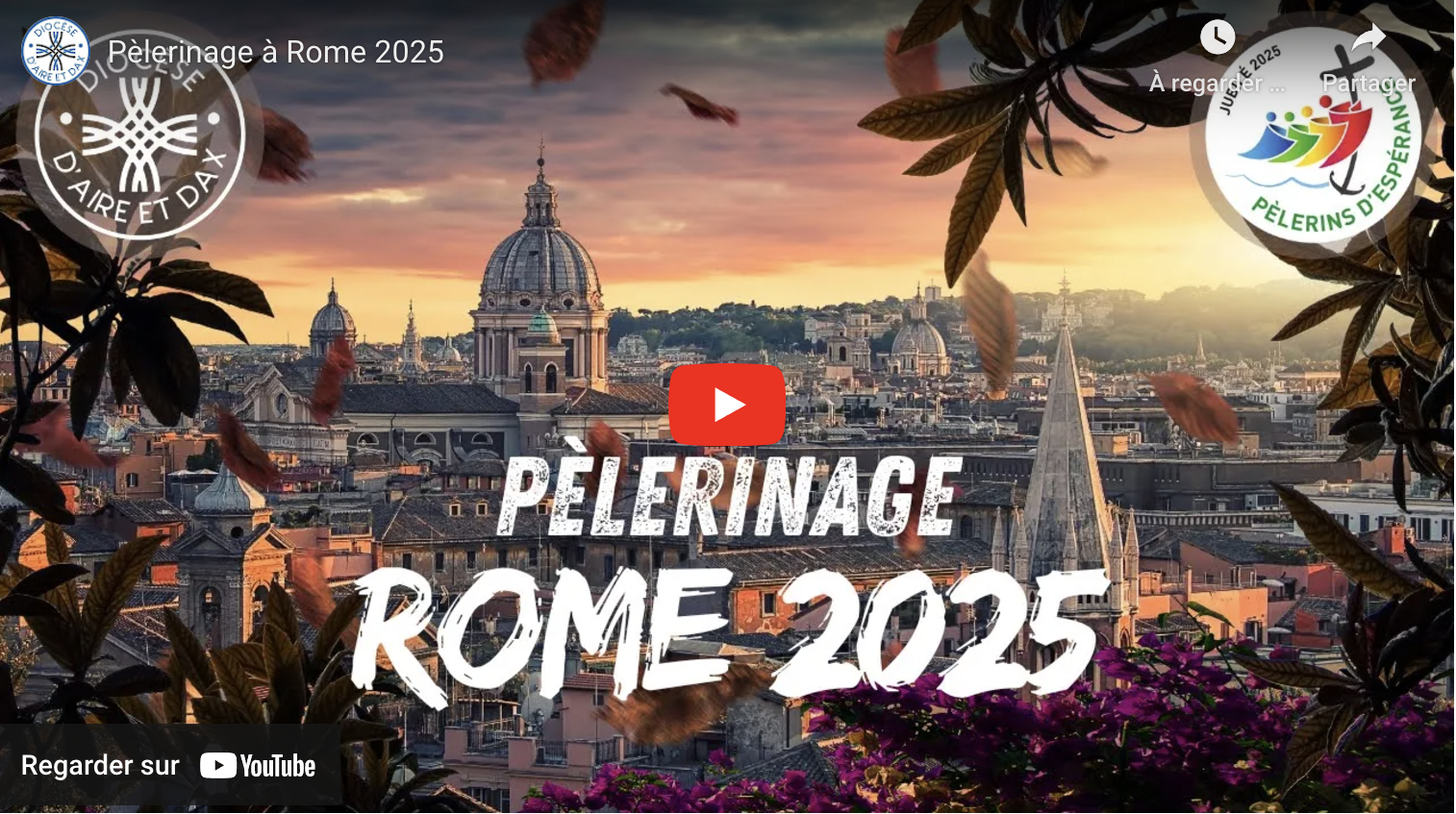 Pèlerinage à Rome du 6 au 10 octobre 2025 - Diocèse d'Aire-et-Dax